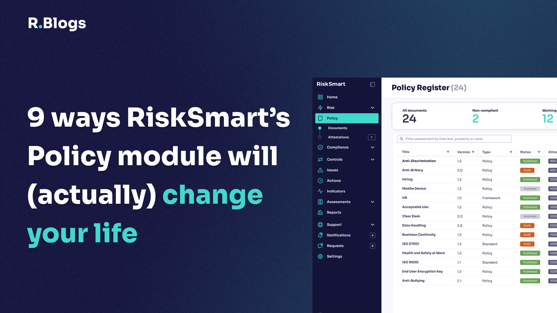 9 ways RiskSmart’s Policy module will (actually) change your life